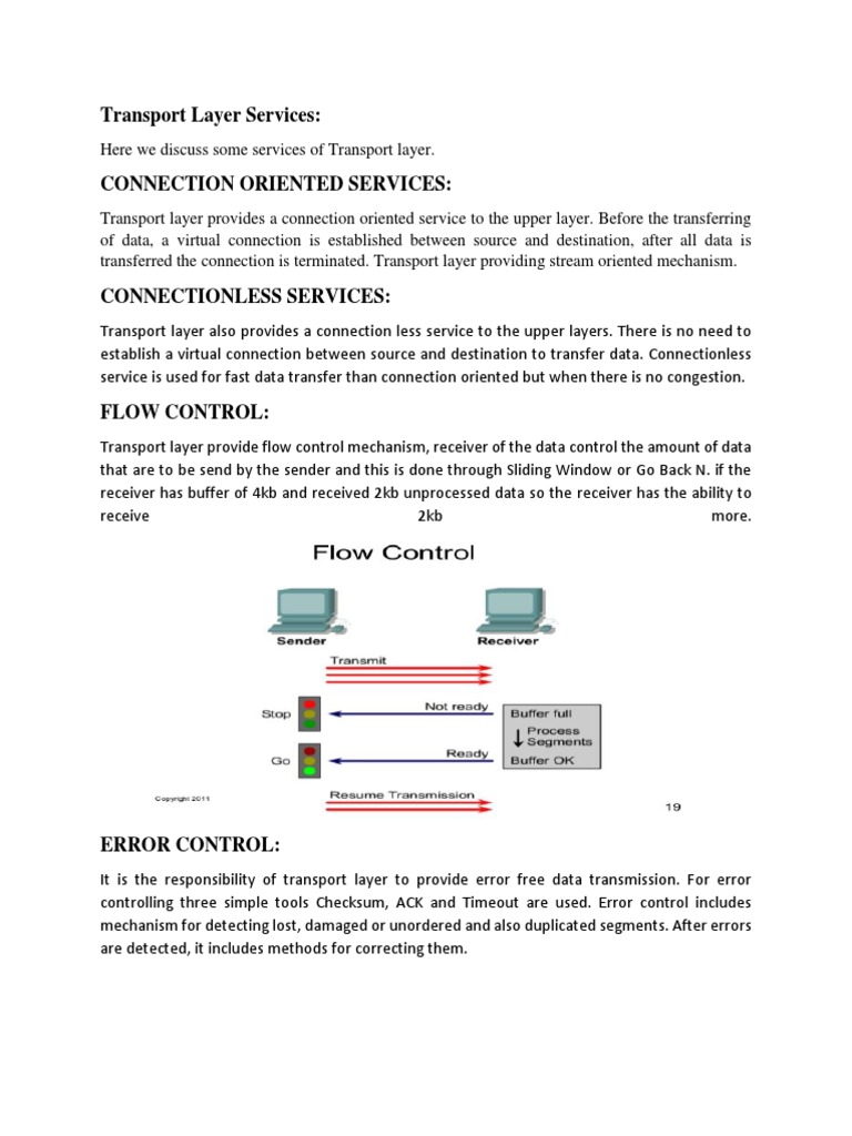 Transport Layer Services | PDF | Transmission Control Protocol ...