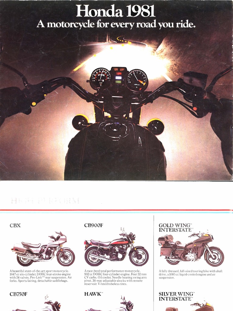 Honda Motorcycles 1981 | PDF | Motorcycle | Outdoor Recreation