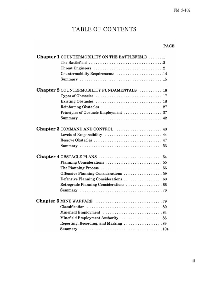 FM 5-102 Counter Mobility PDF | PDF | Reconnaissance | Land Mine