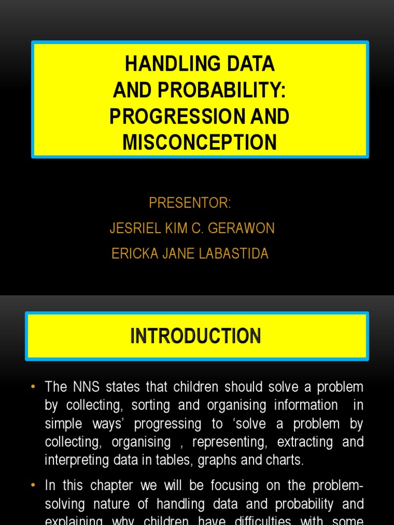 Handling Data and Probability: Progression and Misconception | PDF ...