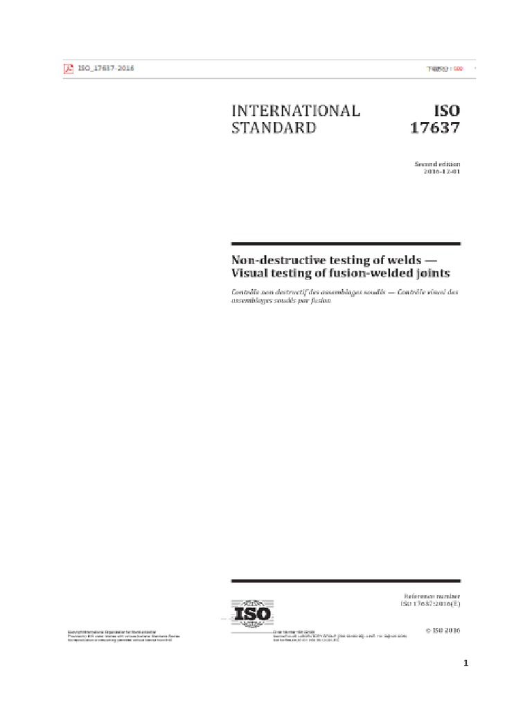 Iso 17637 2016 PDF | PDF