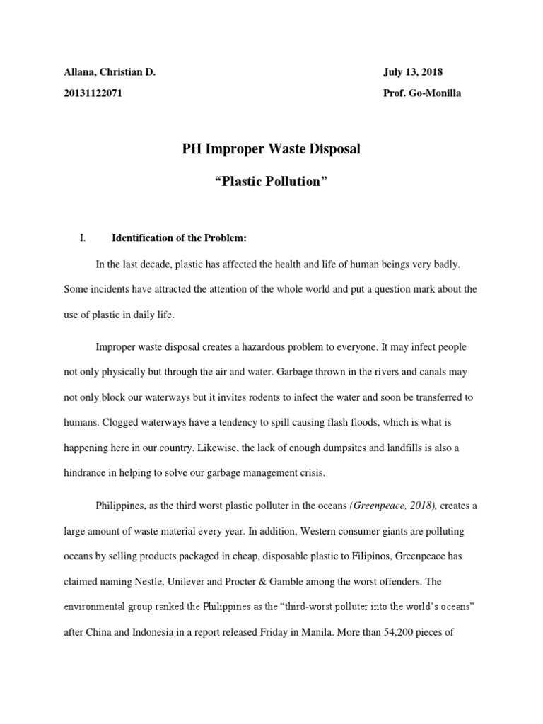 PH Improper Waste Disposal | PDF | Waste | Waste Management