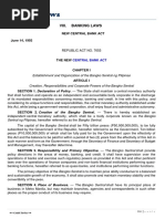 Republic Act No. 7653: Article I | PDF | Liquidation | Conservatorship