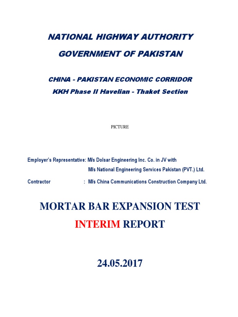 Mortar Bar Expansion Test: Interim | Download Free PDF | Concrete ...