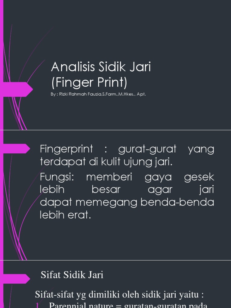 Analisis Sidik Jari | PDF