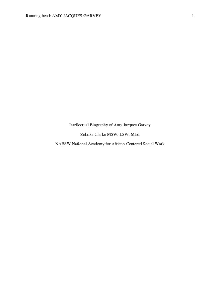 Amy Jacques Garvey Intellectual Biography by Zelaika Clarke MSW LSW MEd ...