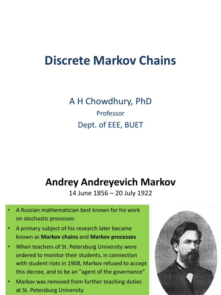 6 - Discrete Markov Chains | PDF | Markov Chain | Stochastic Process