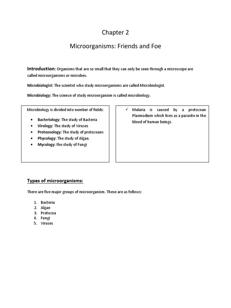 Chapter 2 Microorganisms | PDF | Food Preservation | Microorganism
