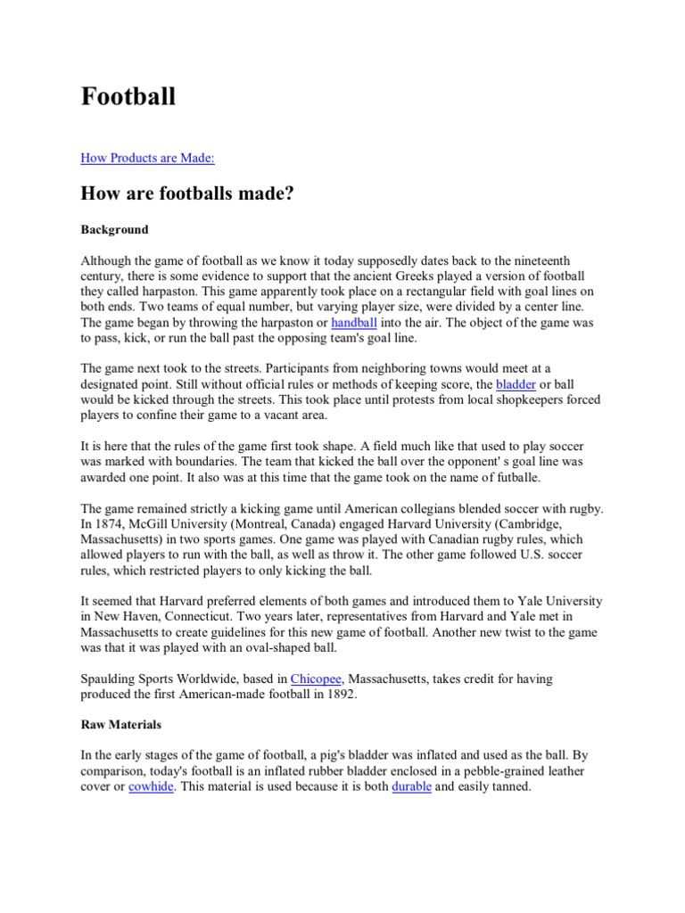 Football | PDF | Sports | Ball Games