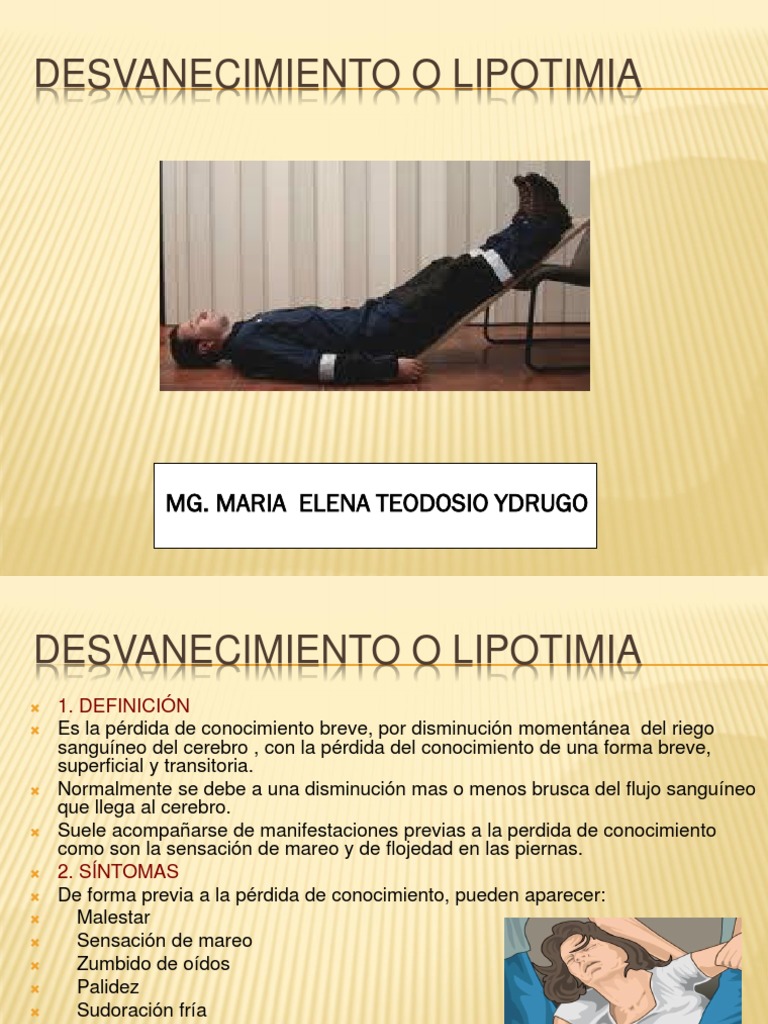 LIPOTIMIA | PDF | Especialidades Medicas | Medicina CLINICA