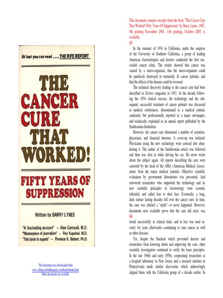 Rife PDF | PDF | Microscope | Cancer
