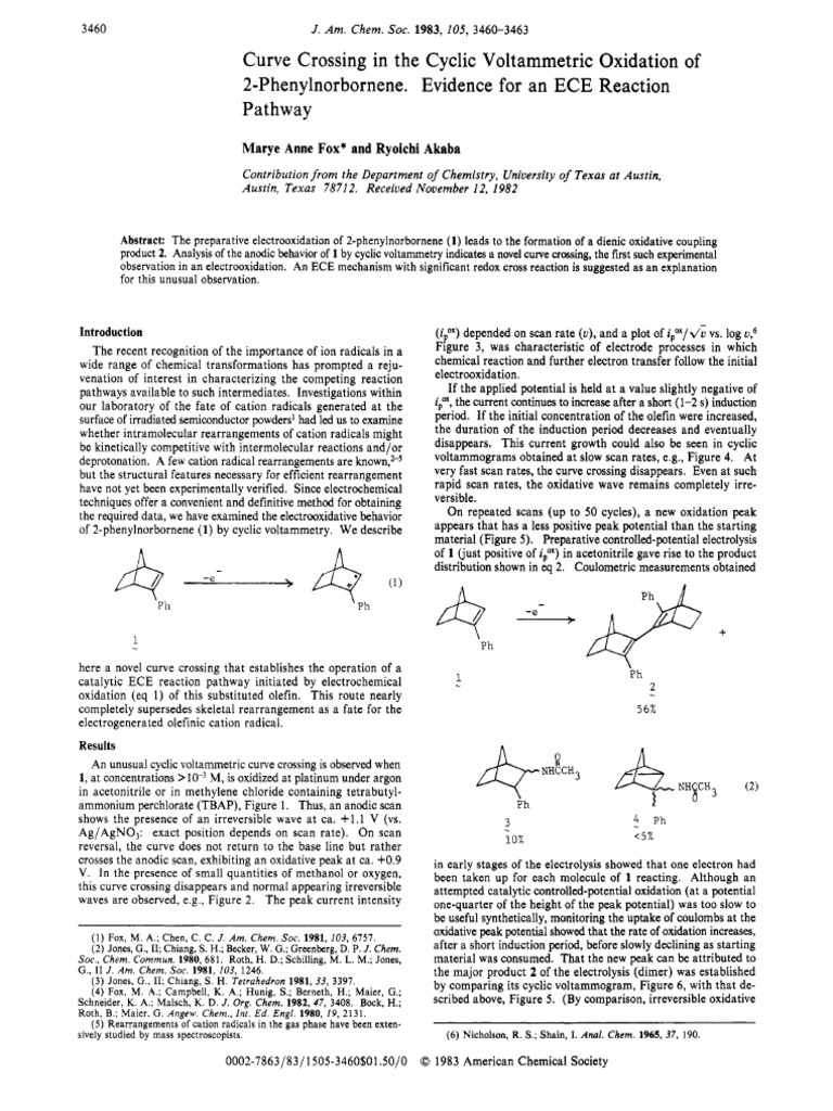 Crossing Curve VC | PDF | Electrochemistry | Chemical Reactions