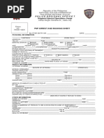 PNP Arrest and Booking Sheet | PDF | Criminal Justice | Crime & Violence