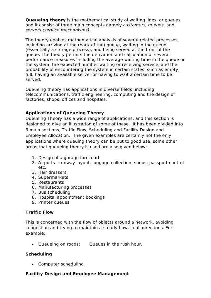 Queueing Theory | PDF | Scheduling (Computing) | Applied Mathematics Queueing Theory | PDF | Scheduling (Computing) | Applied Mathematics