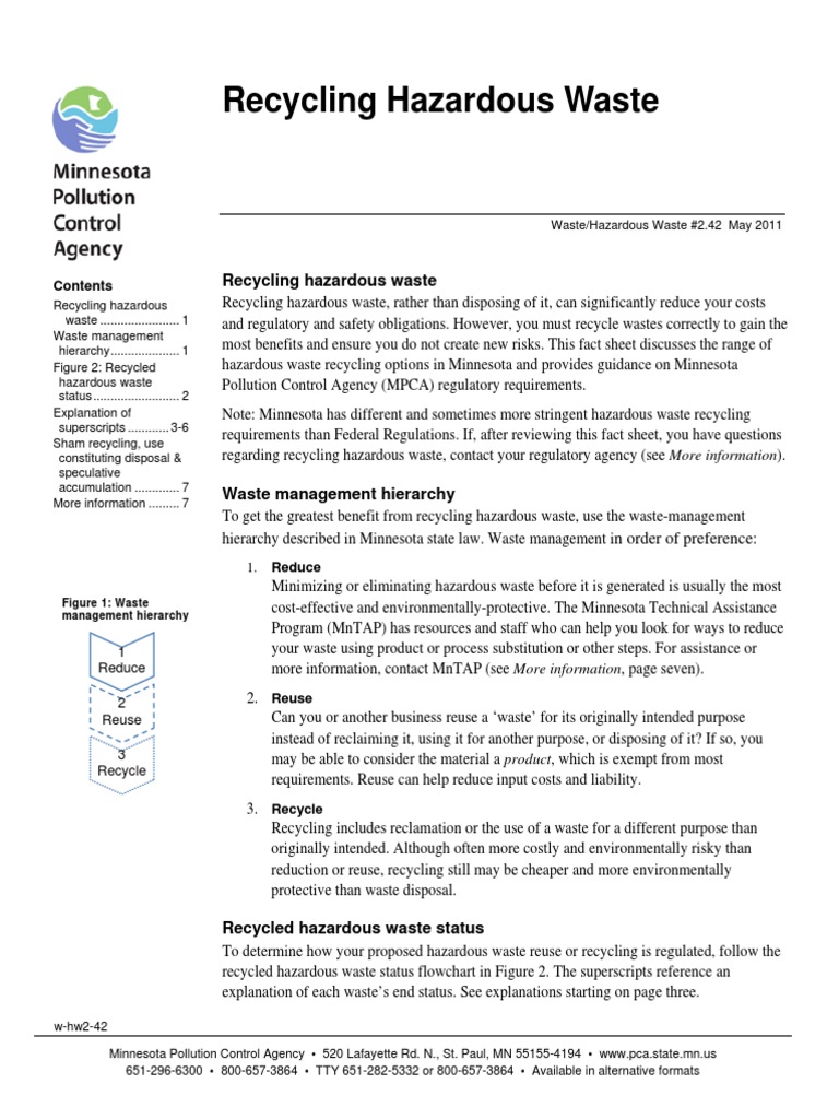 Recycling Hazardous Waste | PDF | Hazardous Waste | Waste