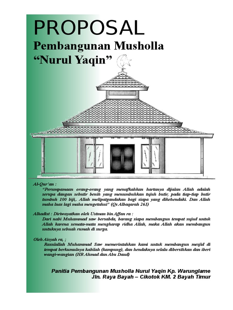 Proposal Musholla RT 01 | PDF