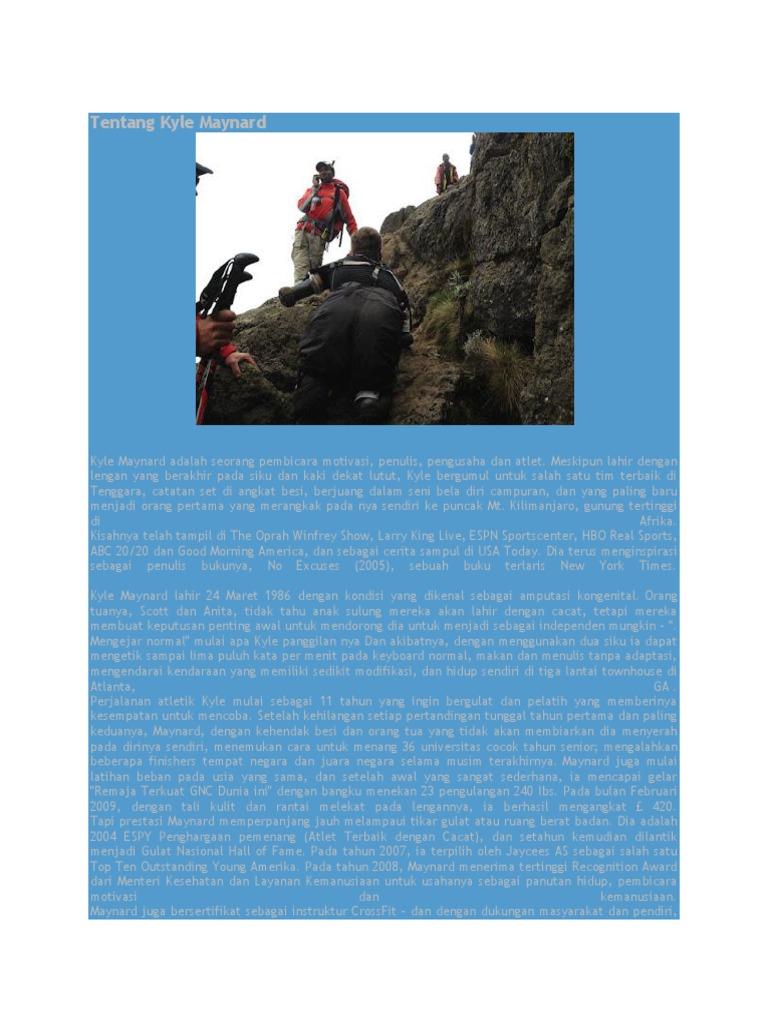 Biografi Kyle Maynard | PDF