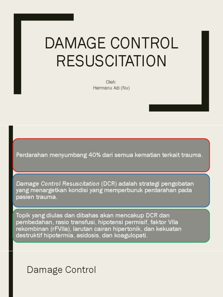 Damage Control Resuscitation | PDF