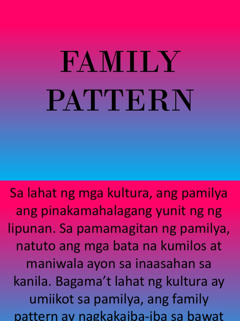 Family Pattern | PDF
