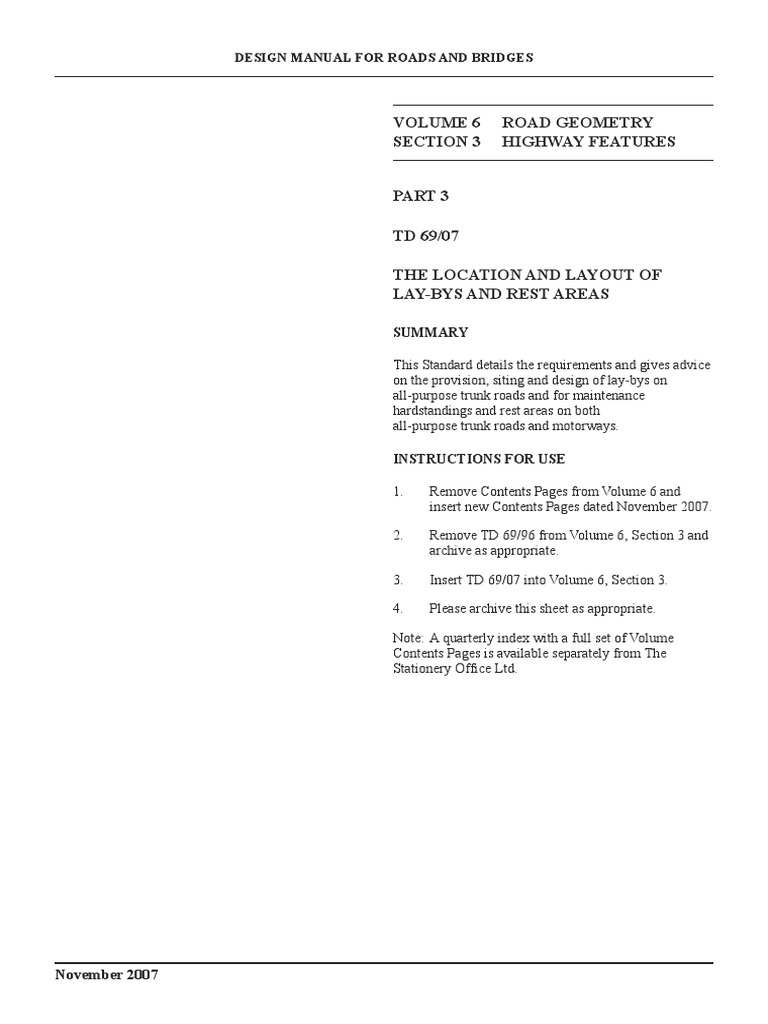 3.3-The Location and Layout of Lay-Bys and Rest Areas | PDF | Traffic ...