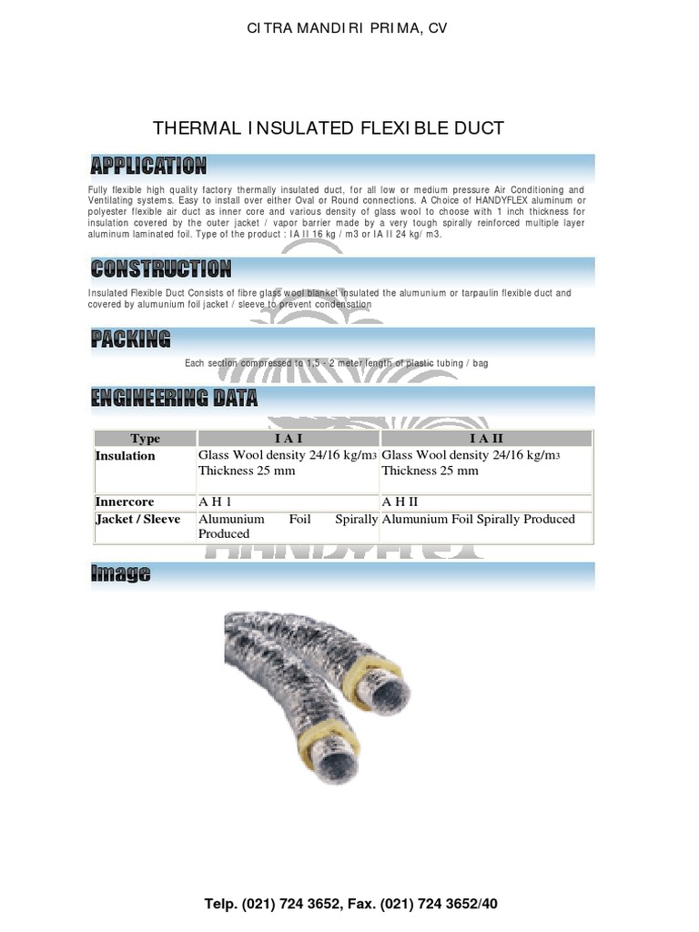 Handy Flex | PDF | Duct (Flow) | Thermal Insulation