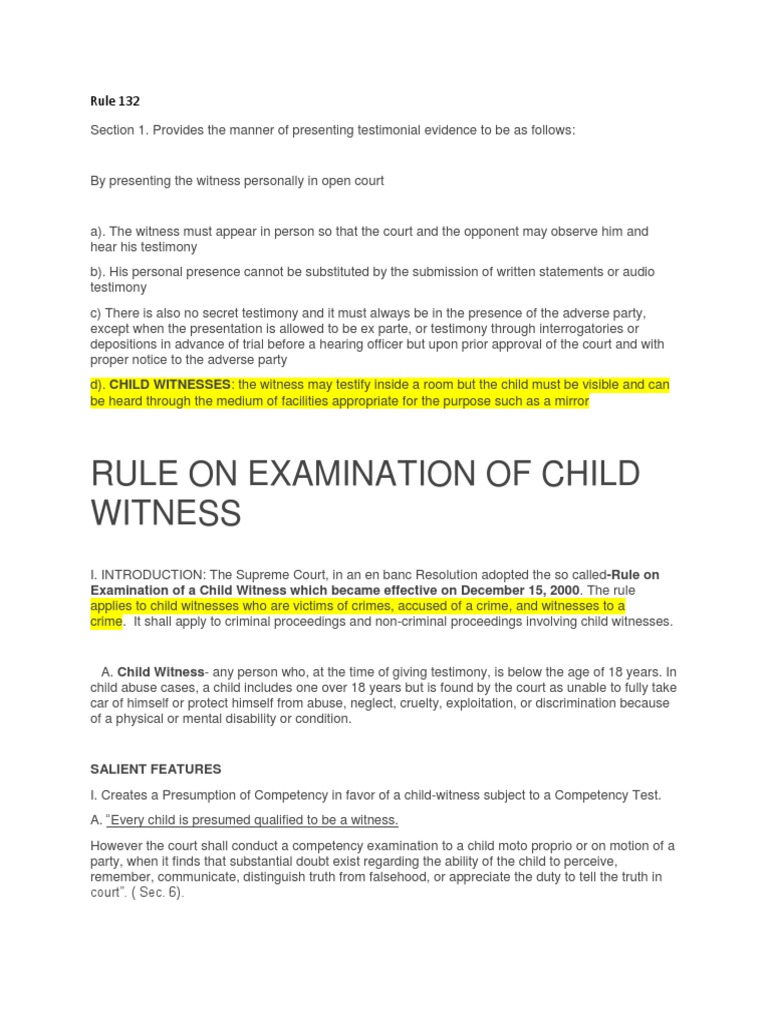 Child Witness | PDF | Witness | Testimony