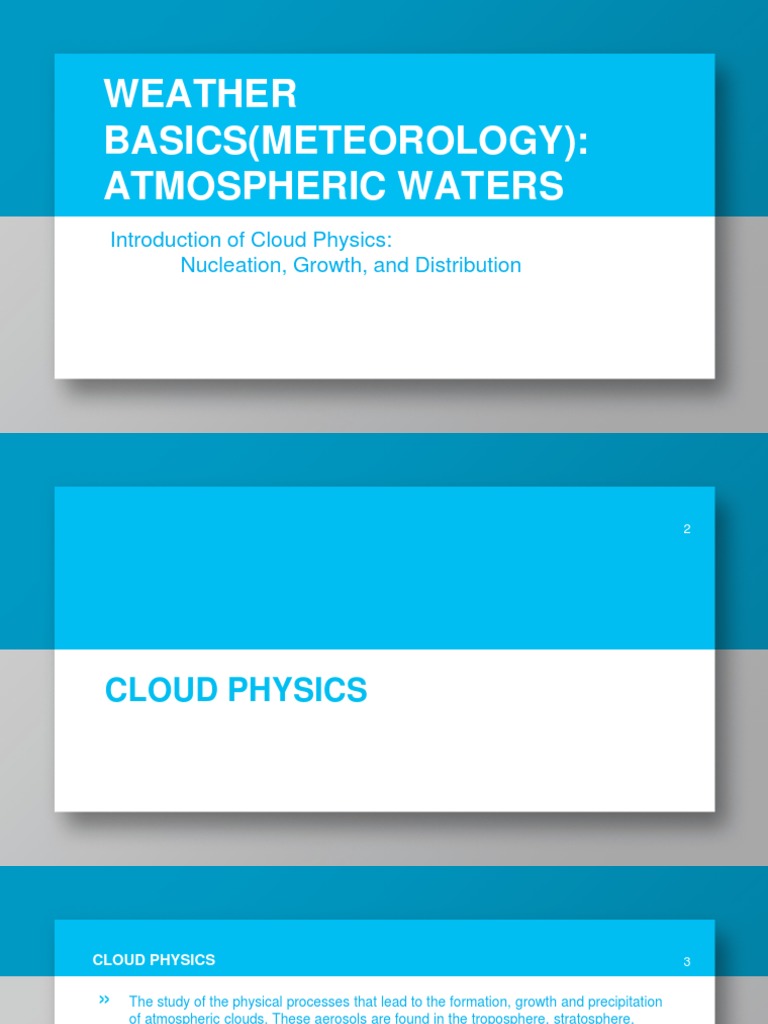 Cloud Physics | PDF | Cloud | Physical Sciences