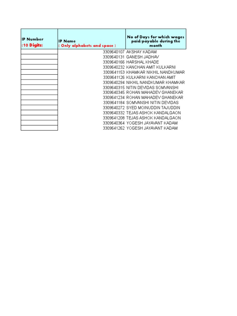 MC Template1 | PDF | Microsoft Excel | Computing