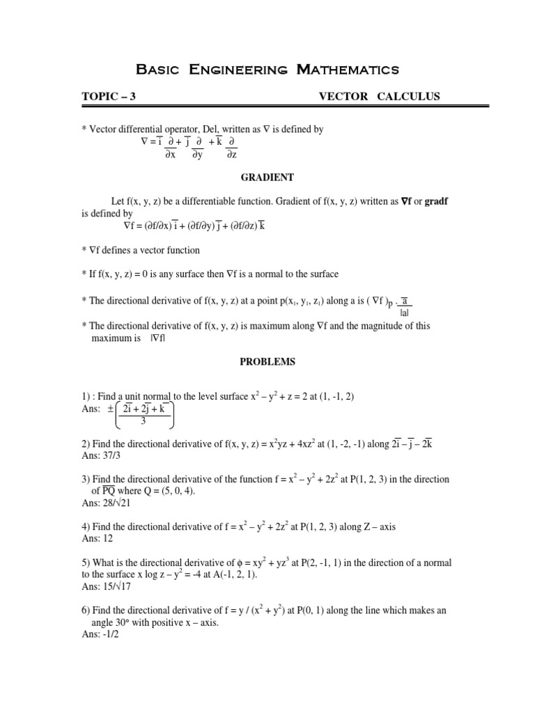 Chap 3 Vectors EC | PDF | Integral | Divergence