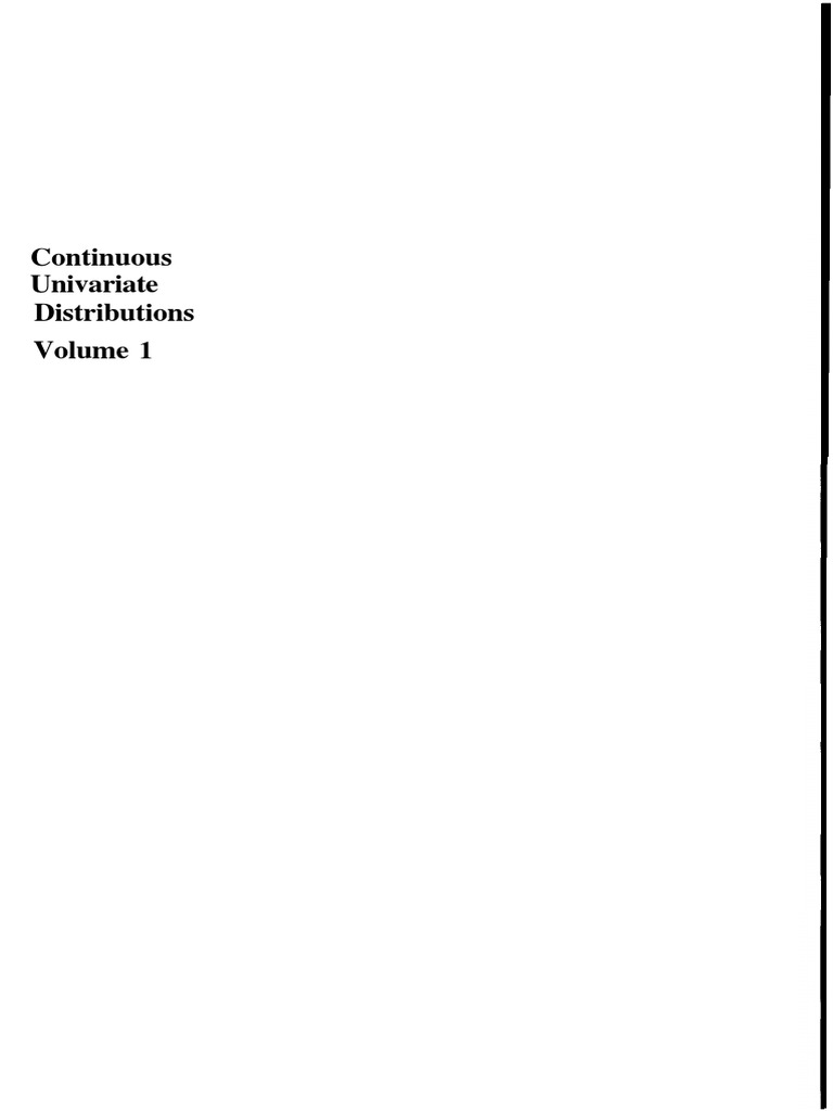 05continuous Univariate Distributions, Vol. 1 PDF | PDF | Estimator ...