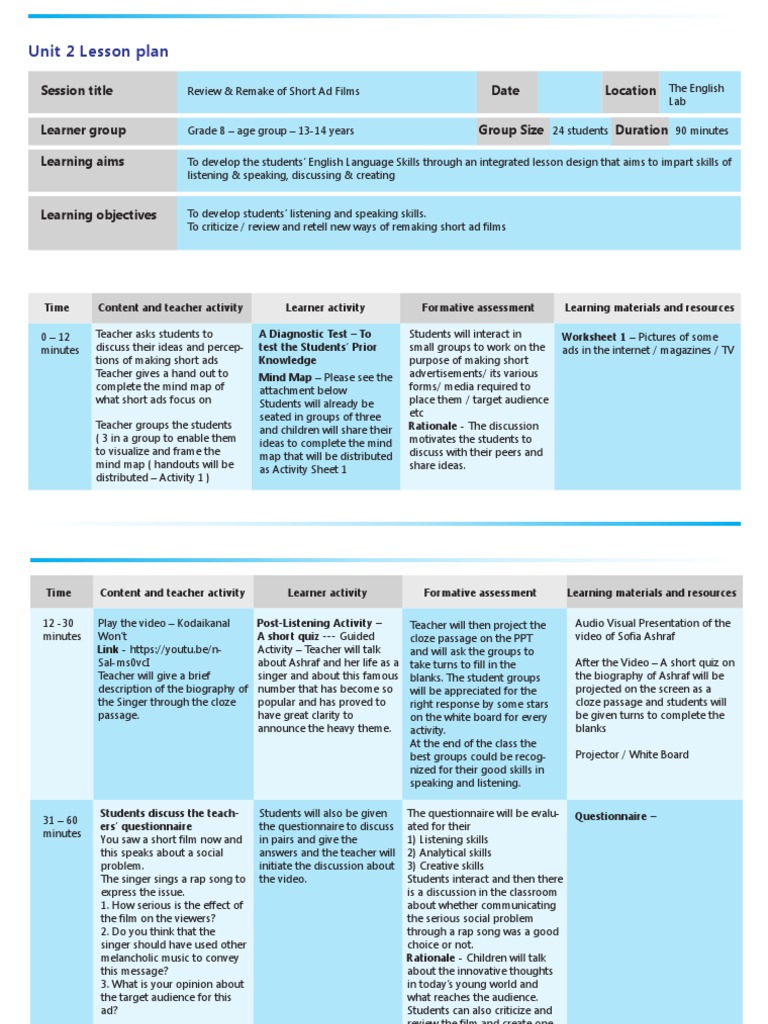 Lesson Plan - Cambridge | PDF | Lesson Plan | Behavior Modification