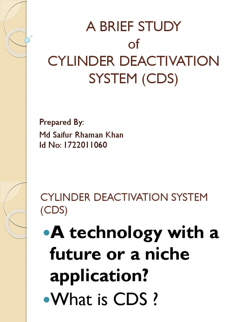 Cylinder Deactivation System Overview | PDF | Engines | Engine Technology