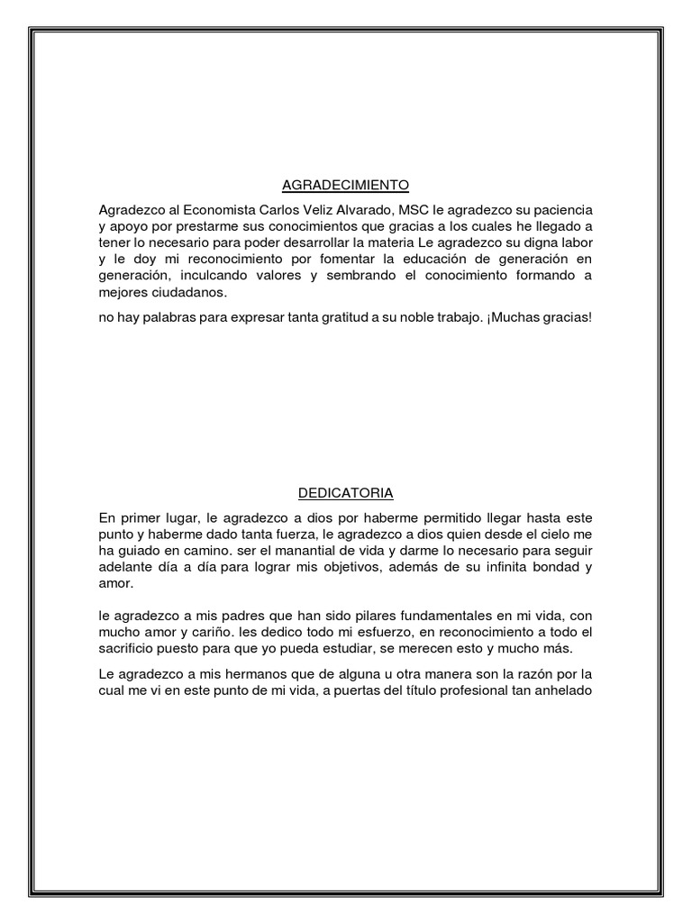 Agradecimiento y Dedicatoria
