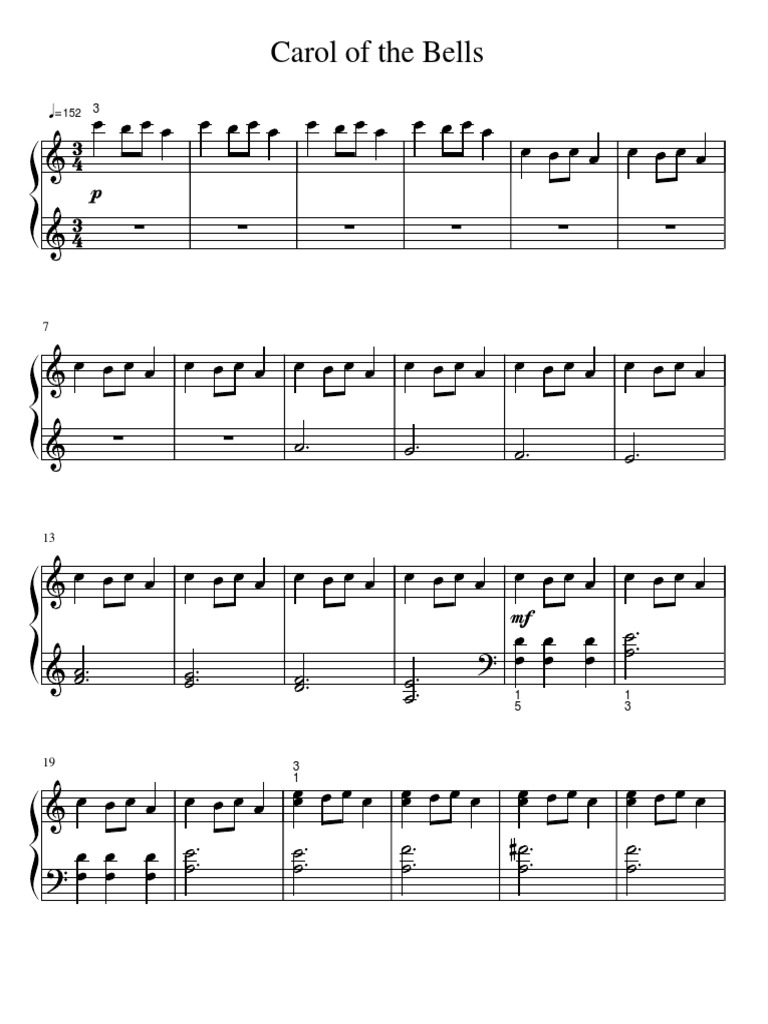 Carol of the Bells Sheet Music PDF | PDF