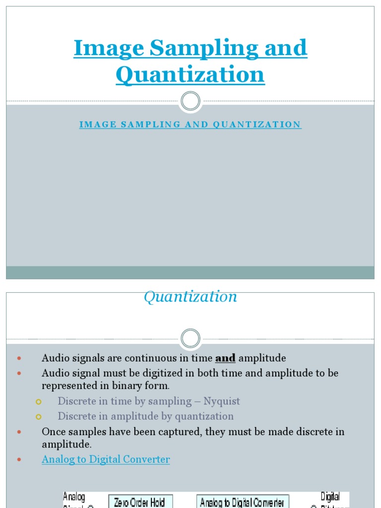 Image Sampling and Quantization | PDF | Sampling (Signal Processing) | Image Resolution