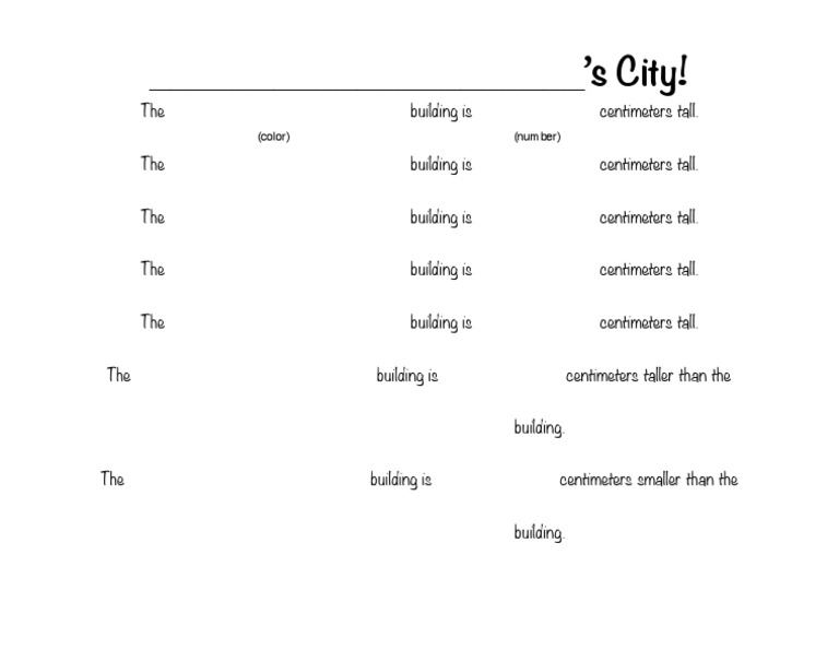Measurement City Sheet | PDF