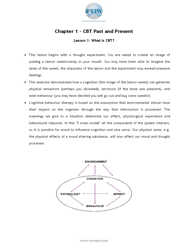 Introduction to CBT: Concepts & Techniques | PDF | Cognitive Behavioral ...