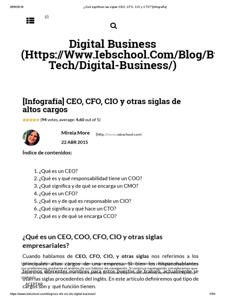 ¿Qué Significan Las Siglas CEO, CFO, CIO y CTO PDF | PDF | Cookie HTTP | Marketing