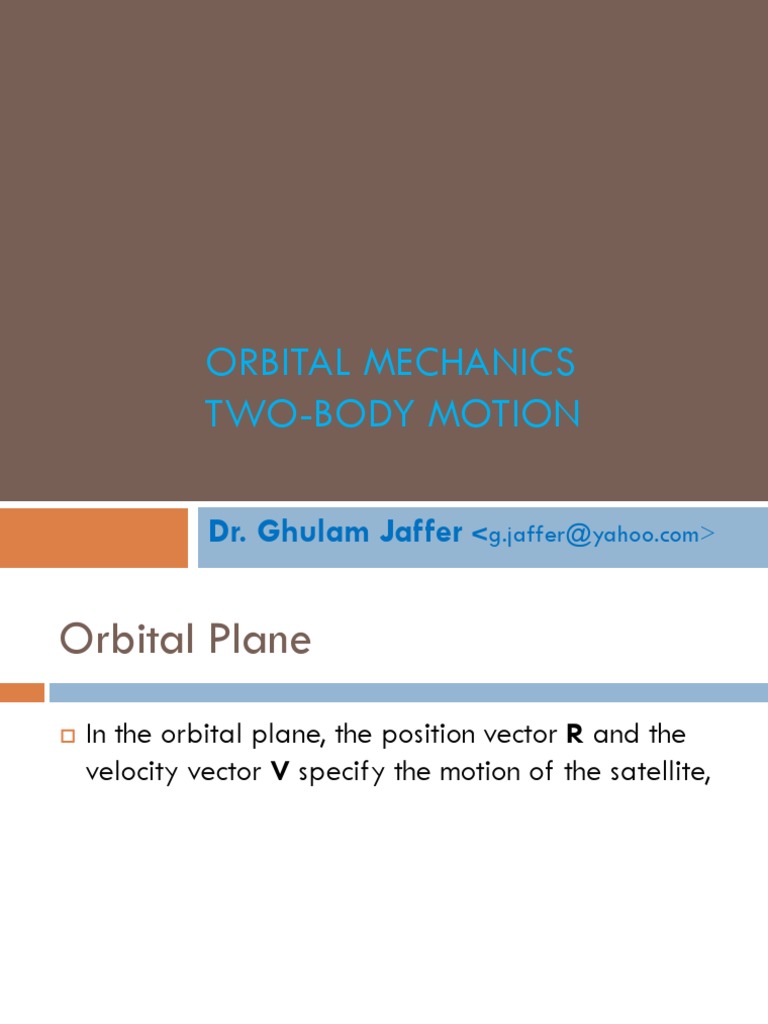 Orbital Mechanics - Gen - Solutions | PDF | Orbit | Apsis