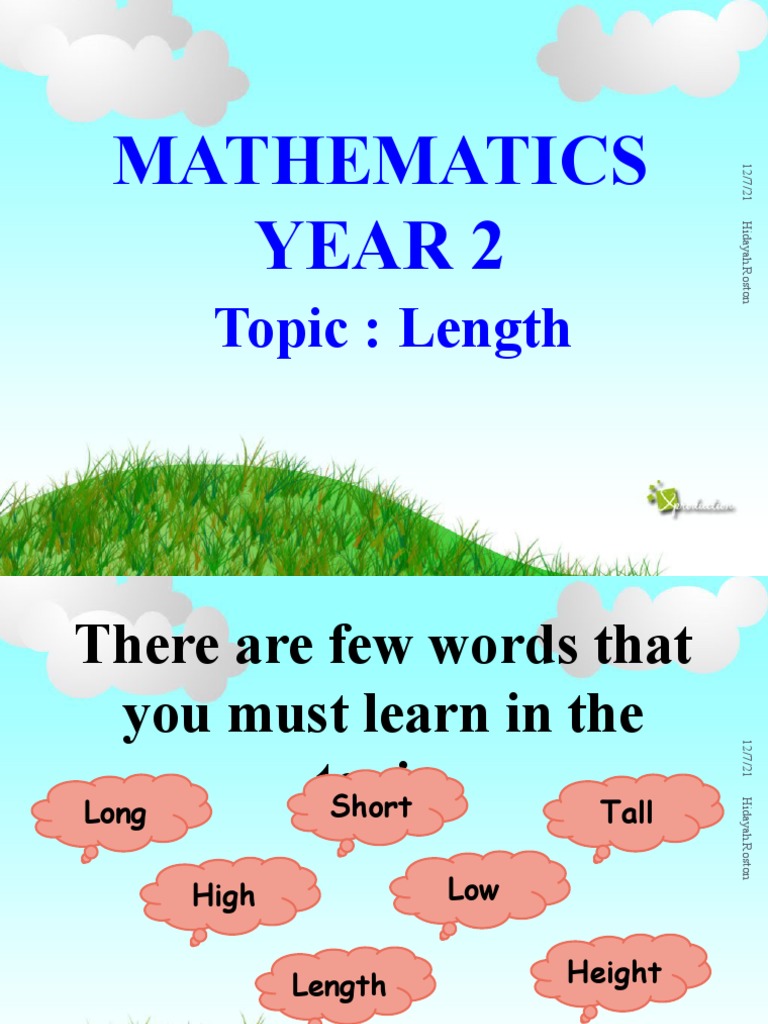 Year 2 Length Vocabulary Guide | PDF