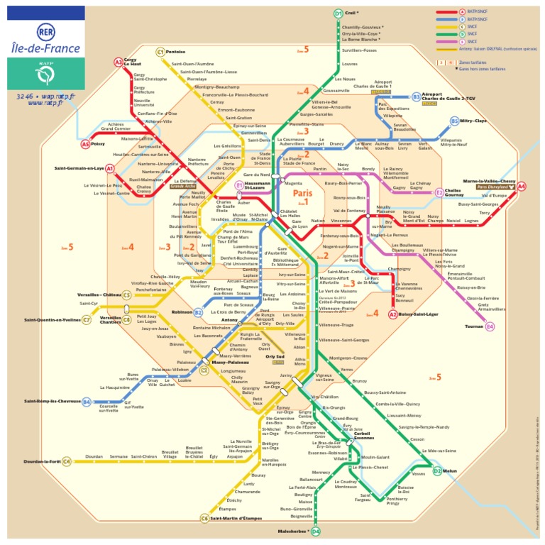 Paris Rer Map PDF | PDF