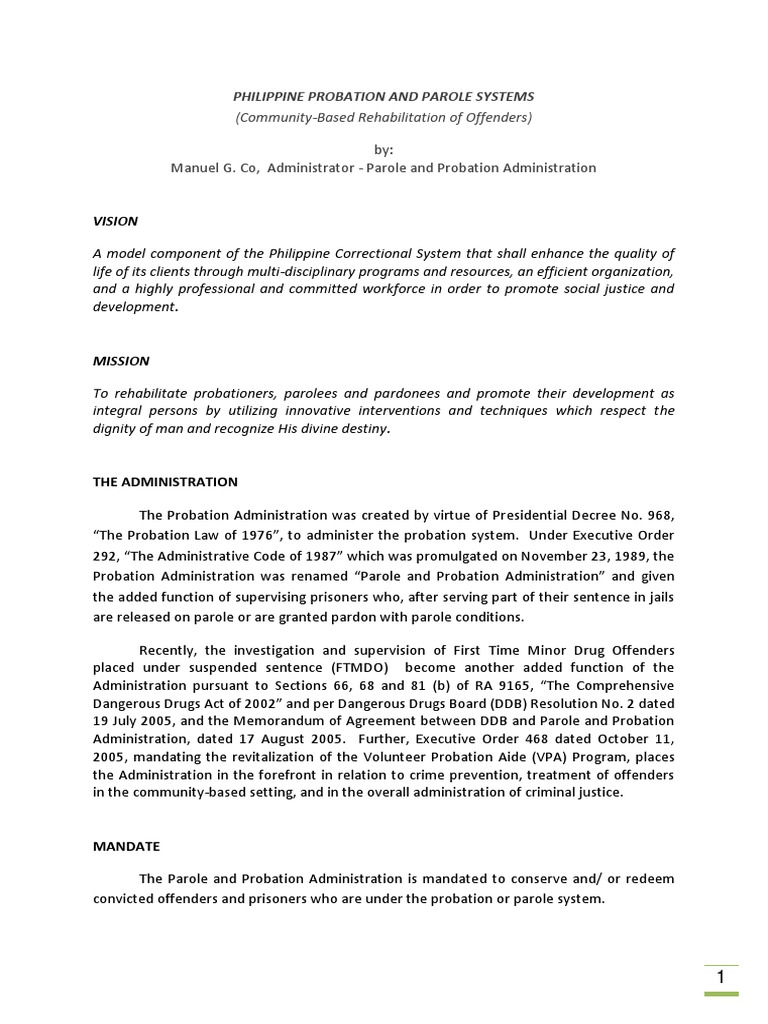 Philippines | PDF | Probation | Parole