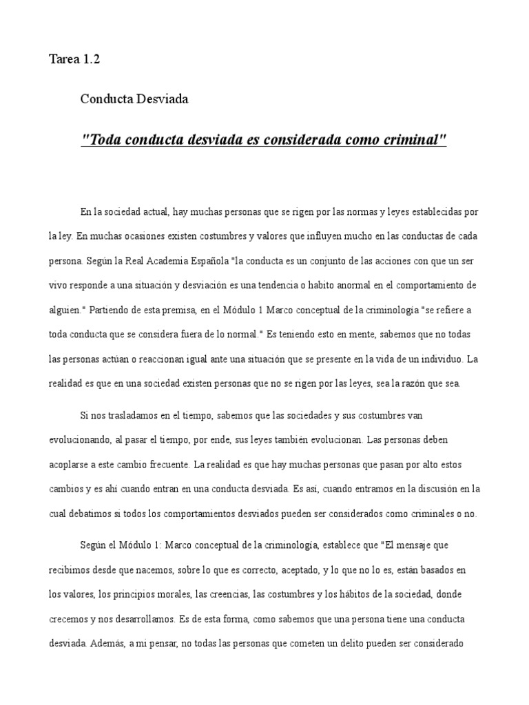 Conducta Desviada y Criminalidad | PDF | Criminología | Comportamiento