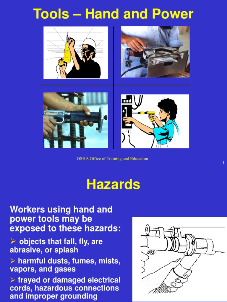 Tools - Hand and Power: OSHA Office of Training and Education 1 | PDF ...