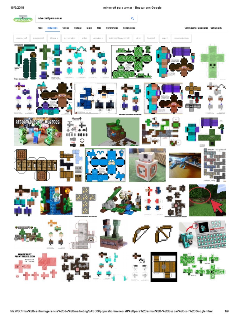 Minecraft para Armar - Buscar Con Google | PDF | Internet | Ocio