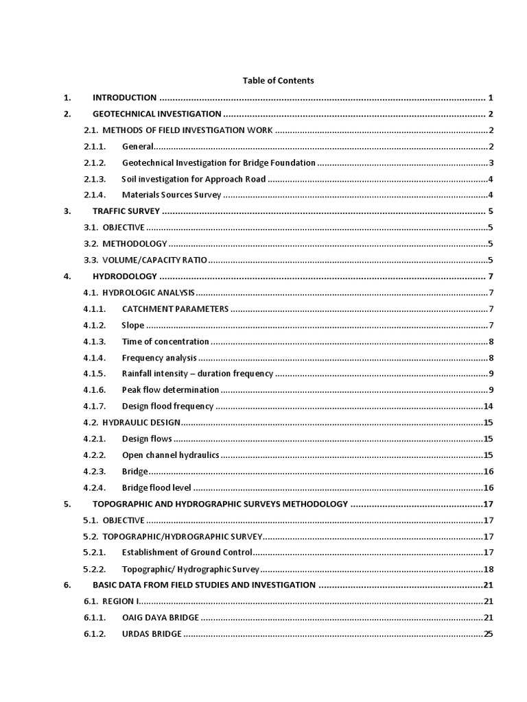 01 Preliminary Engineering Survey Report Batch 1 Rev. 0 | PDF ...