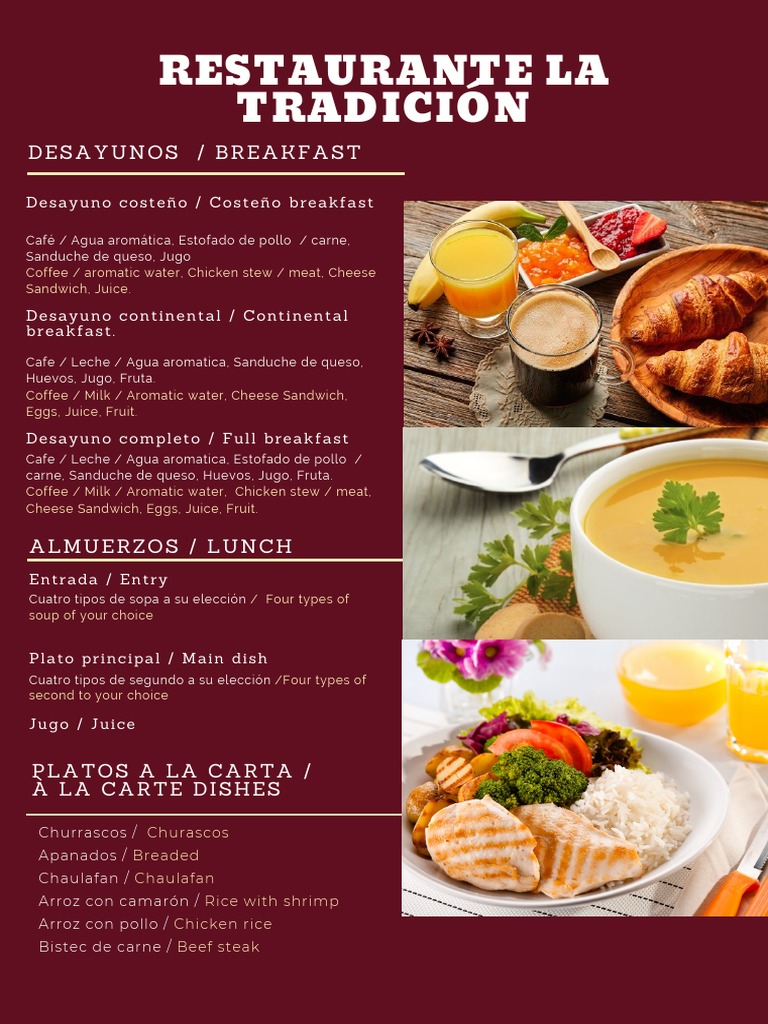 Menu Restaurante | PDF