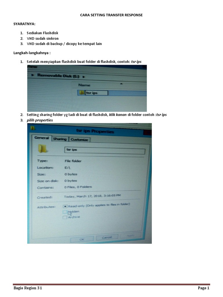 Cara Setting Transfer Response | PDF
