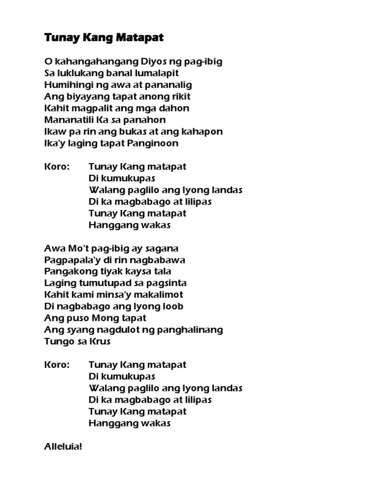 Tunay Kang Matapat | PDF