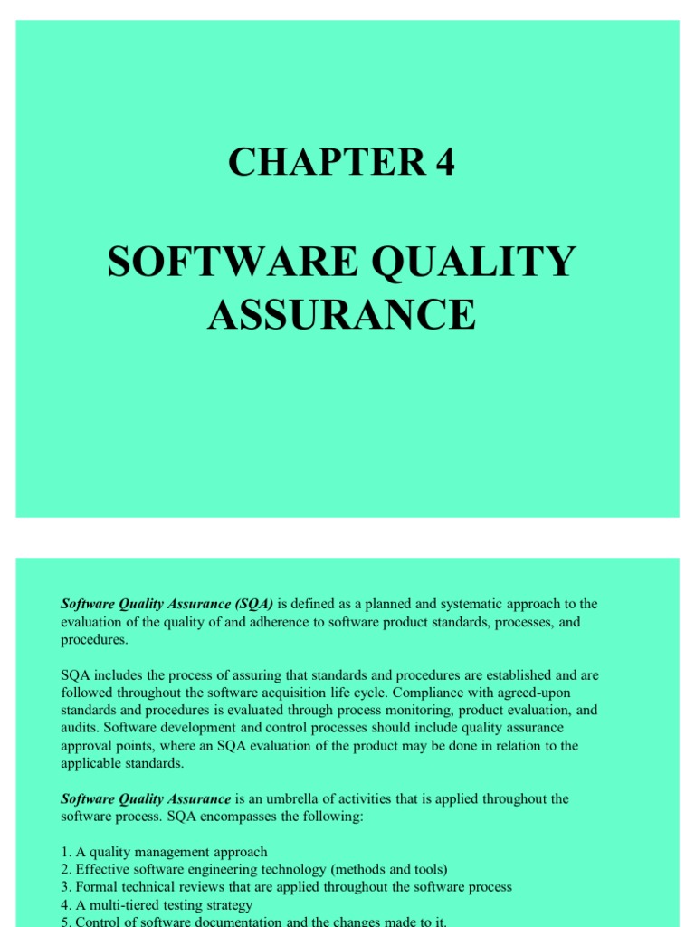 SQA | PDF | Quality Assurance | Software